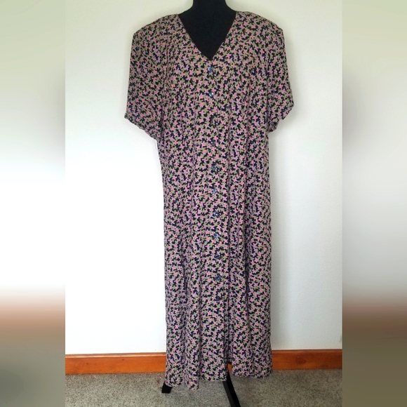 E.D.Michaels | Dresses | Vintage Ed Michaels Plus 0 Rayon Midi Dress ...